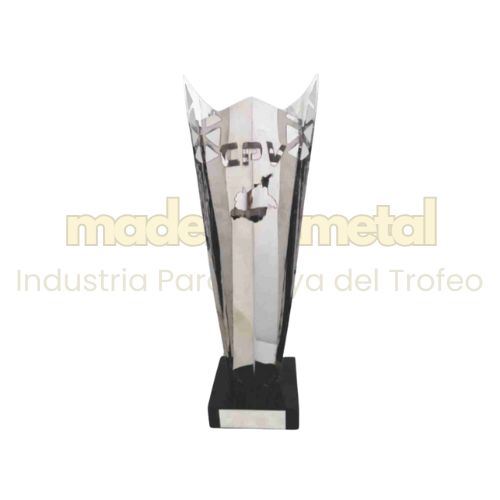Madera y Metal. Trofeo con estructura de acero inoxidable noble - M1.5401
